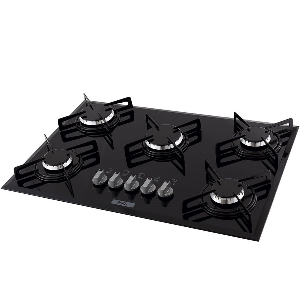 Cooktop Philco 5 Bocas Cook Chef 5 Preto - Bivolt | MadeiraMadeira