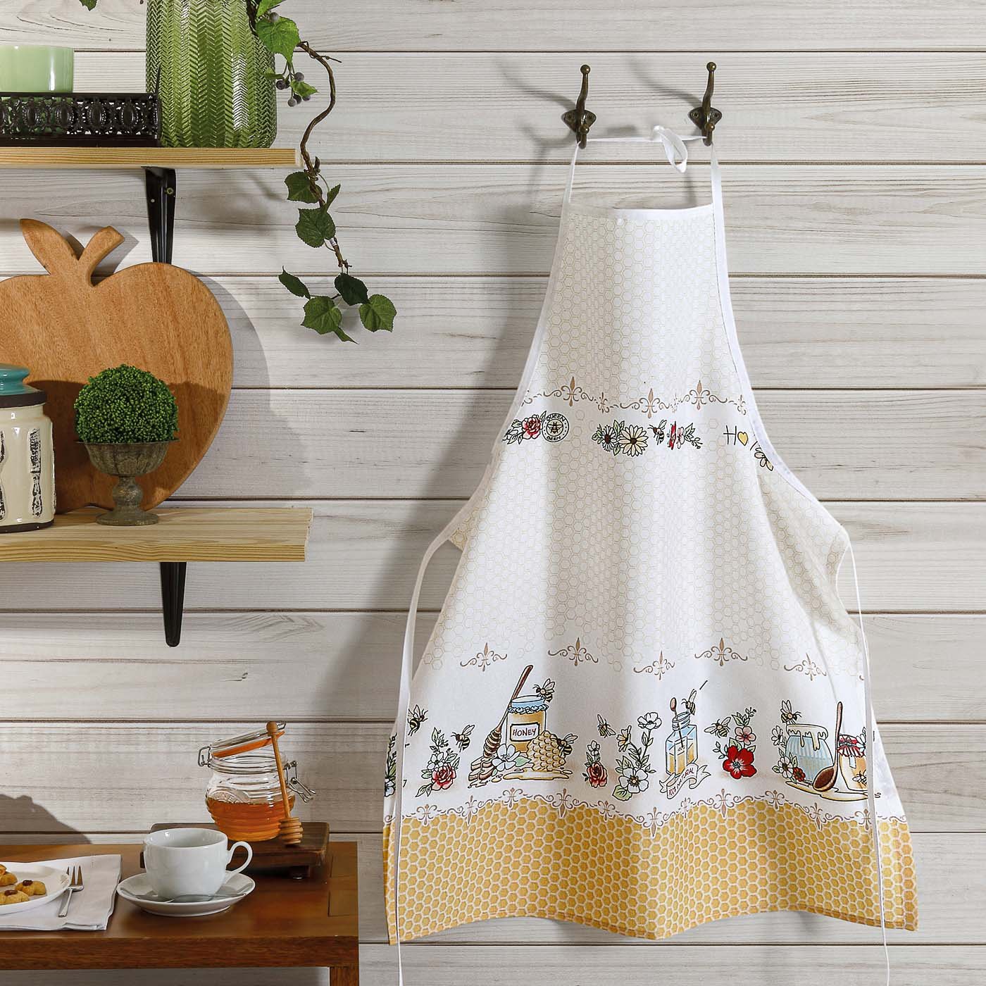 Avental de Cozinha Feminino Dohler Clean Athenas Mel Abelhas | MadeiraMadeira