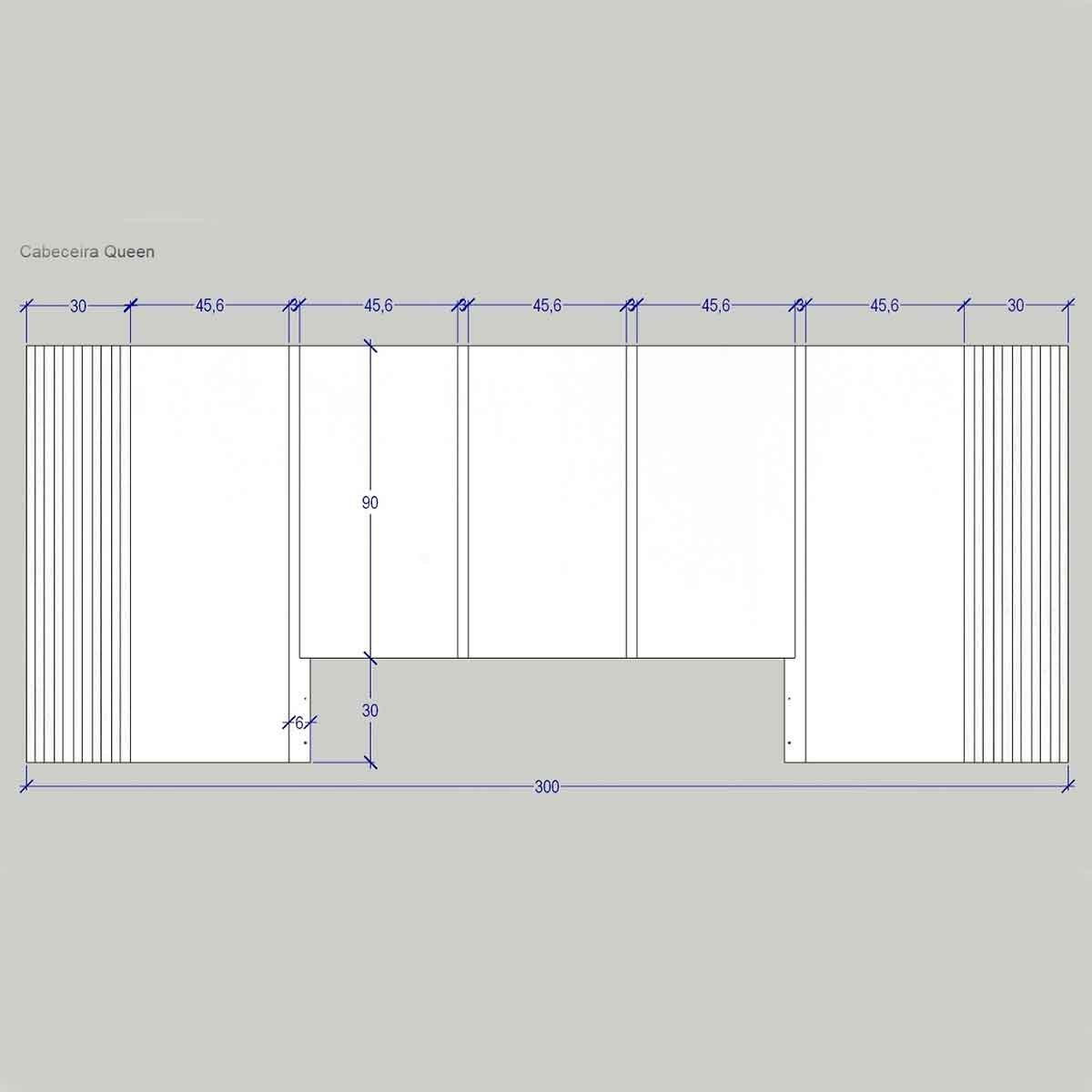 Kit Quarto MDF Queen Sob medida com 2 Mesas e Cabeceira 3m Cor:Nogueira ...