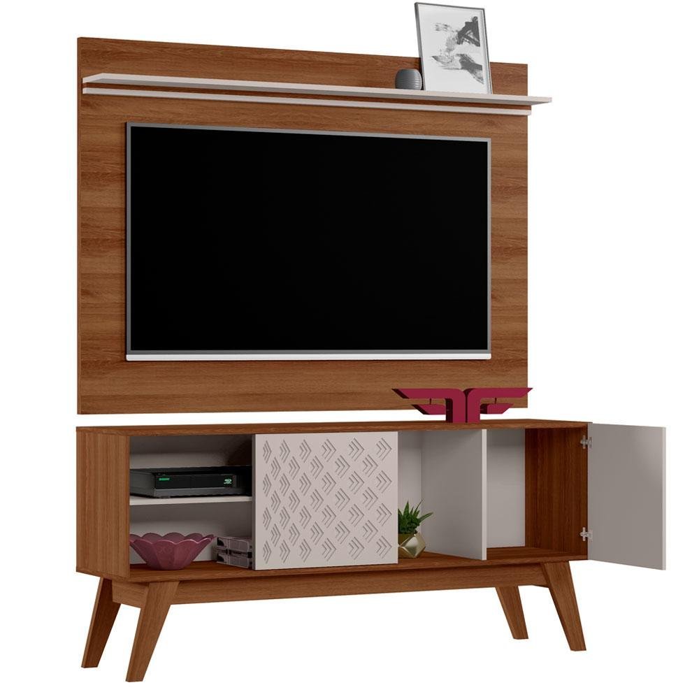 Rack Bancada Provença com Painel Lion para Tv até 55 Polegadas Matte ...