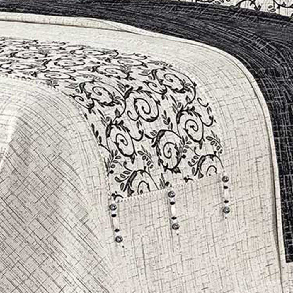 Kit Cobre Leito Jamaica em Jacquard King 06 Peças - Preto | MadeiraMadeira