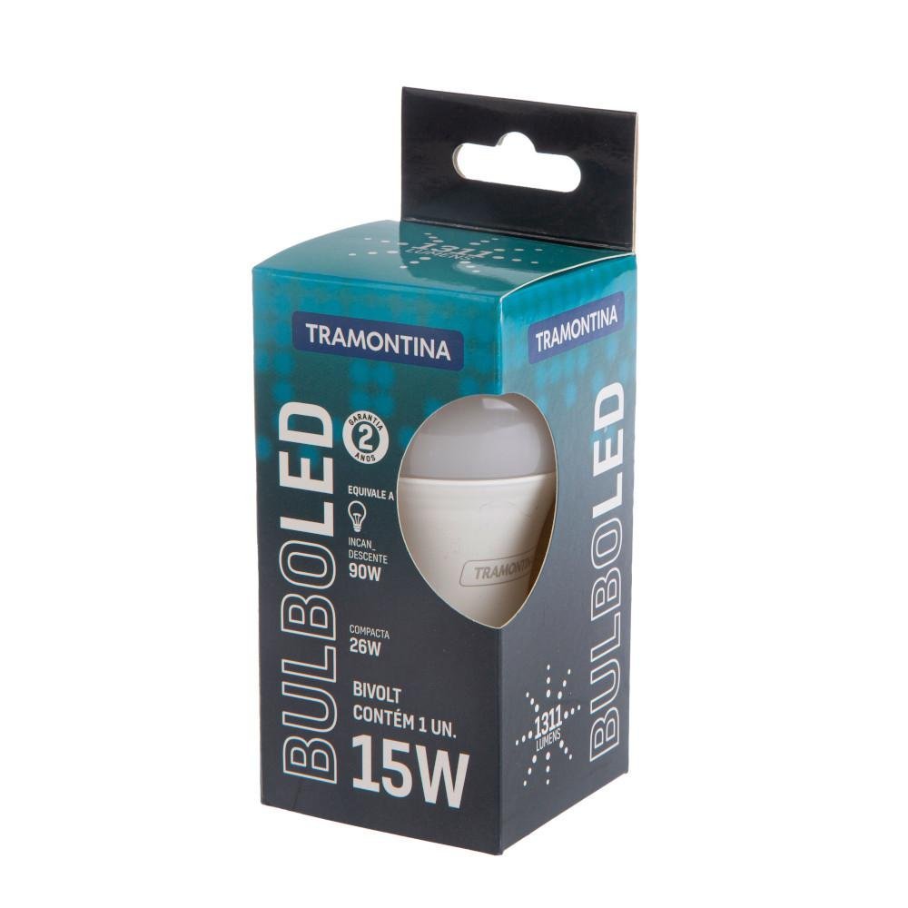 Kit 20 Lâmpada Led Bulbo E27 15w 6500K Bivolt Branco Frio Tramontina | MadeiraMadeira