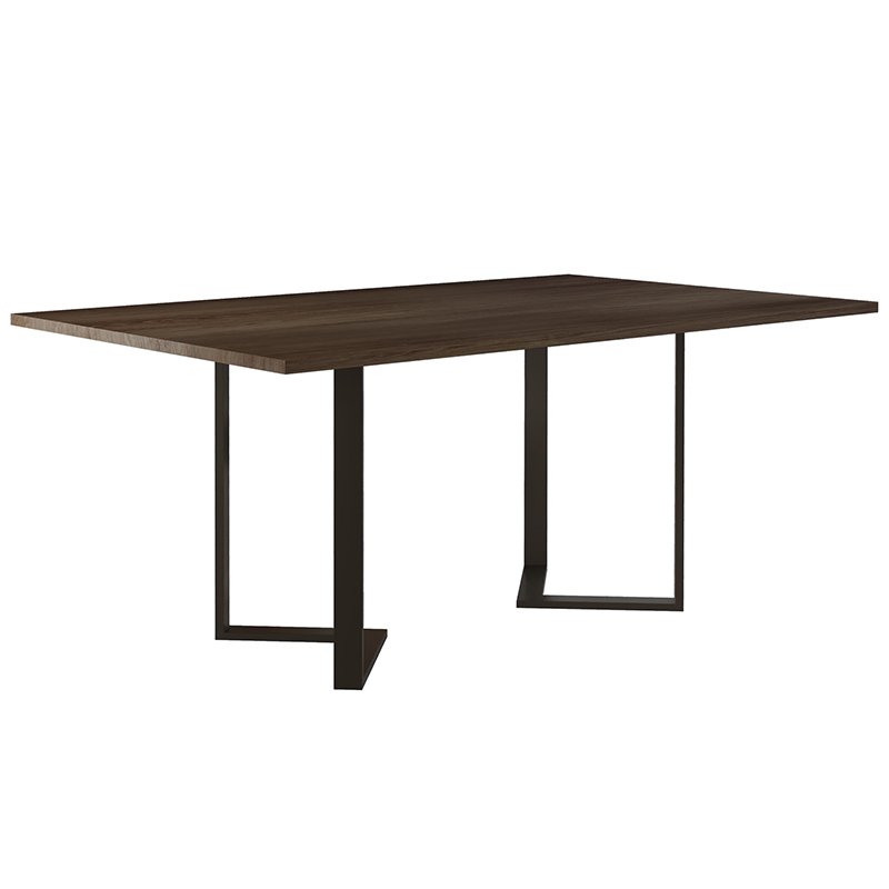 Mesa Roma 180cm Tampo MDF Bp Mais Decor - Mocacino/Café | MadeiraMadeira