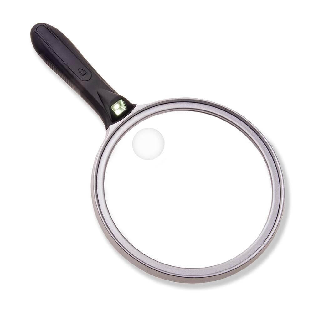 Lupa com Lente Extra Grande de 12,7cm, Luz Led Zoom de 1.5x ...