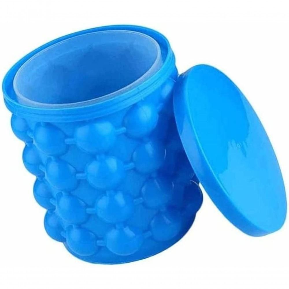 Forma para Gelo com Balde Ice Cube Azul Faz 40 Cubos de Gelo ...