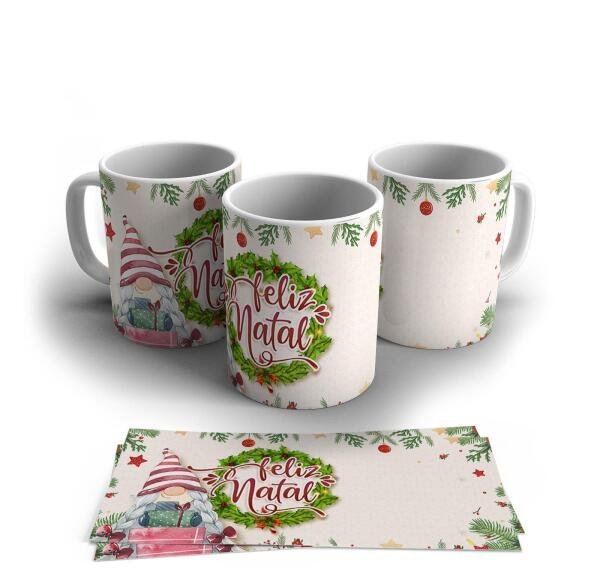Caneca Personalizada De Natal Com Papai Noel - 4754 | MadeiraMadeira