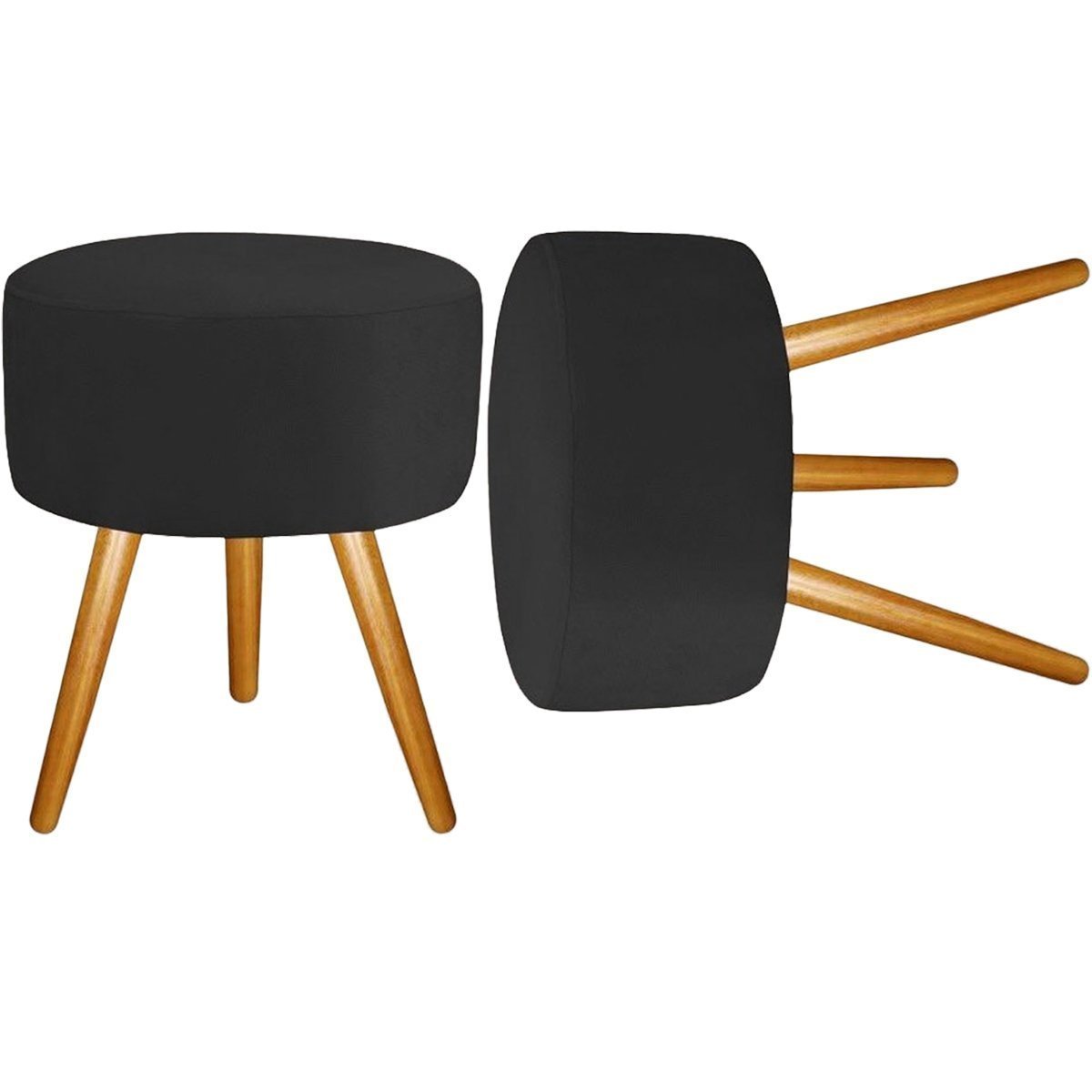 Puff Decorativo Conforto Estilo Versatilidade em um Produto:Preto ...