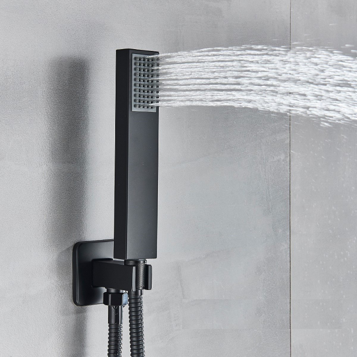 Chuveiro Quadrado 40/40 Cm Moderno Preto Banheiro Luxo | MadeiraMadeira