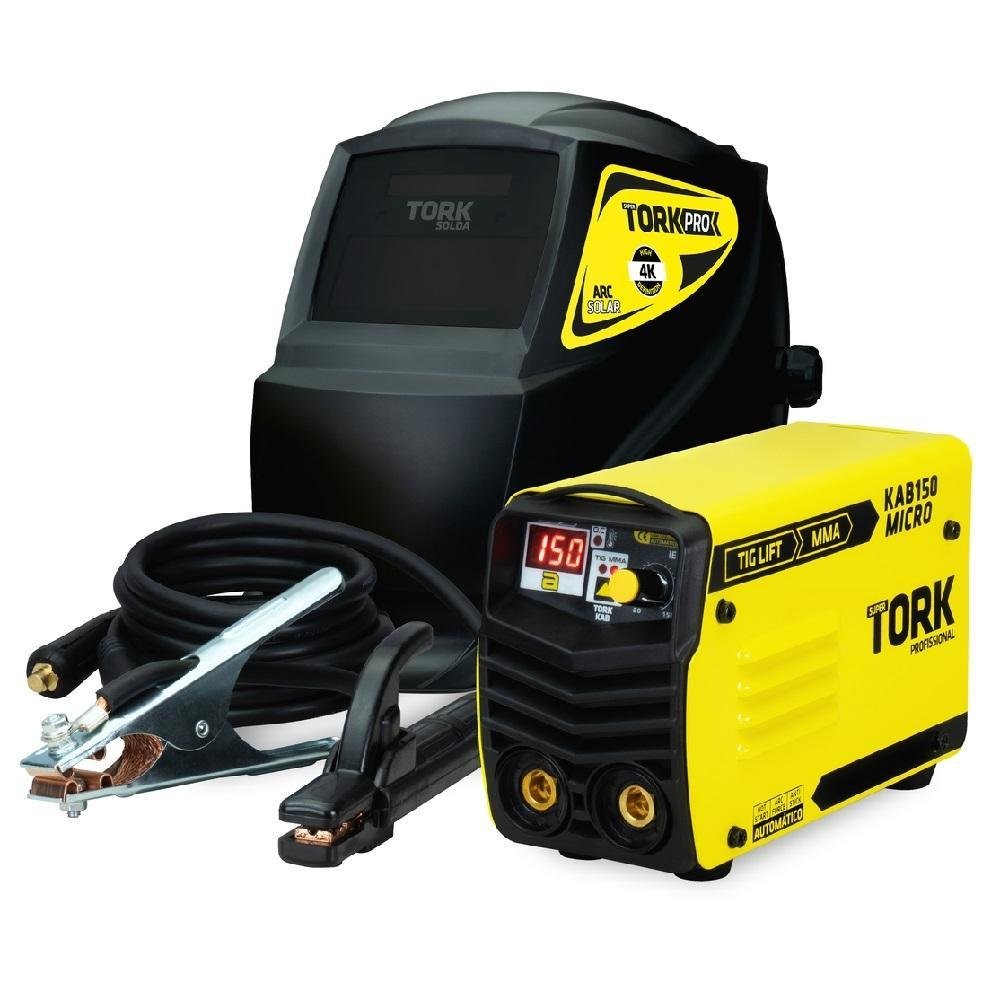 Super Combo Solda Inversora 150a Mma Tig + Kit Completo Tork ...