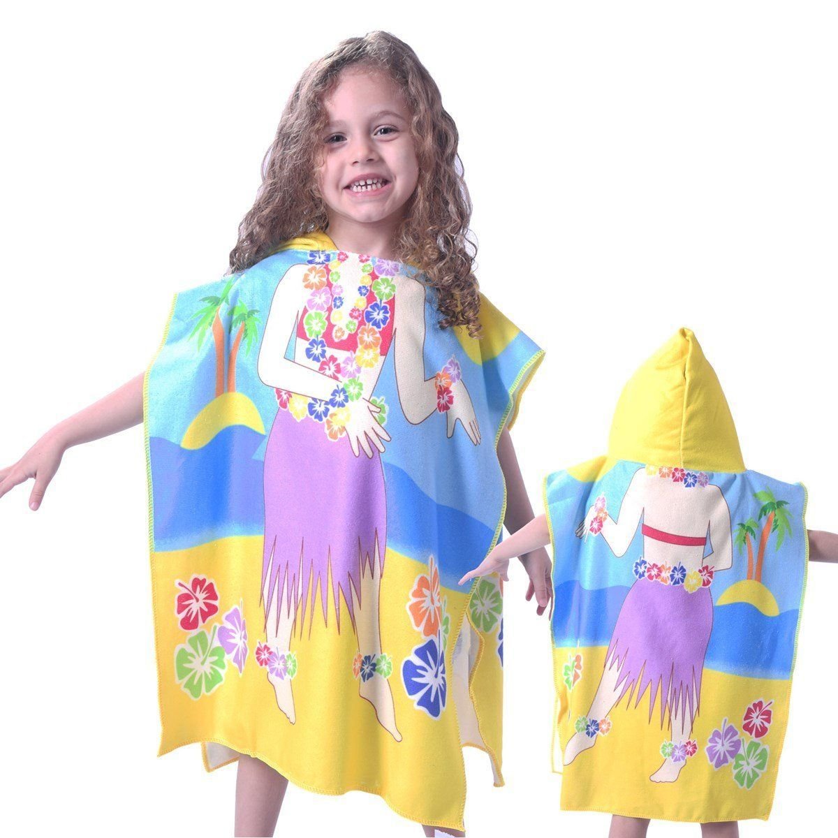 Poncho de Praia Kids com Capuz Kids Hawaii | MadeiraMadeira