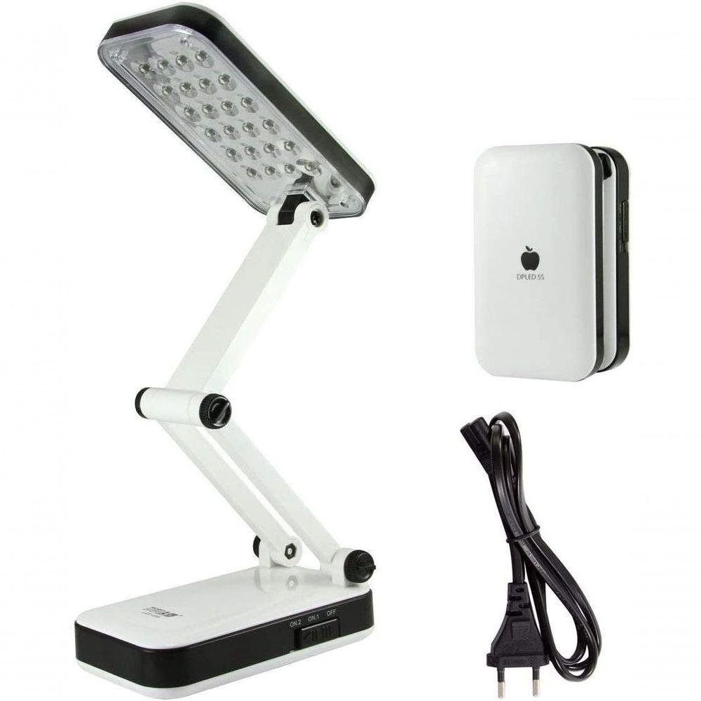 Luminária de Mesa Articulada 24 Leds Recarregável Abajur Dpled-5s Led-666 | MadeiraMadeira