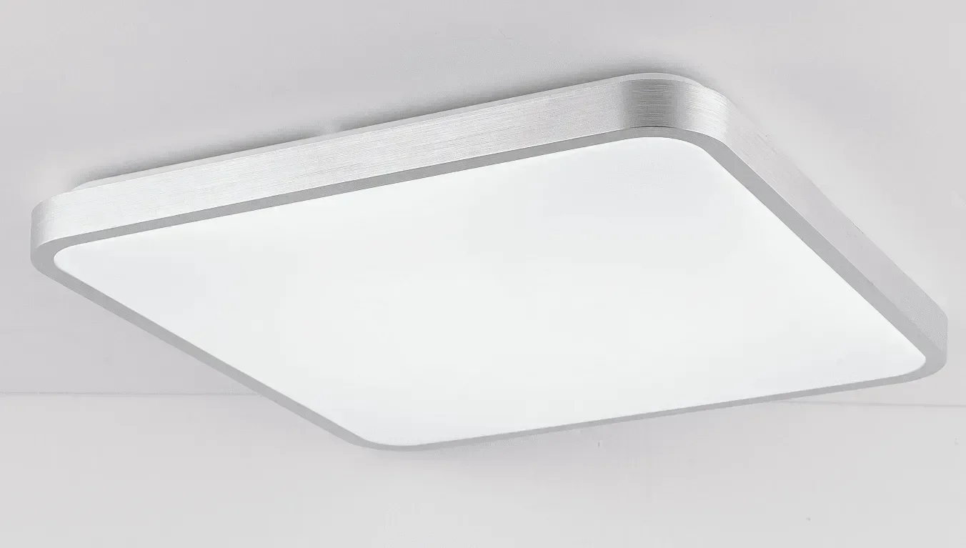 Plafon Led 120w 9000lm Multitemperatura Bivolt Metal Prata e Acrílico ...