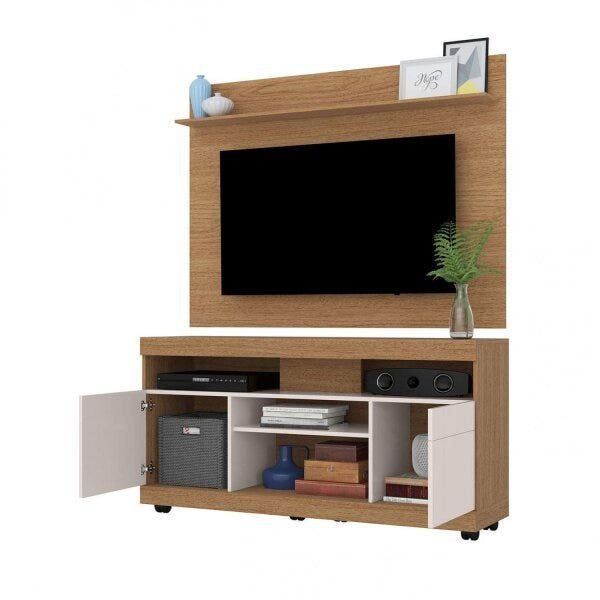 Rack com Painel Home para TV até 55 Polegadas 2 Portas Yara Maia Colibri Móveis | MadeiraMadeira