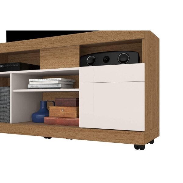 Rack com Painel Home para TV até 55 Polegadas 2 Portas Yara Maia Colibri Móveis | MadeiraMadeira