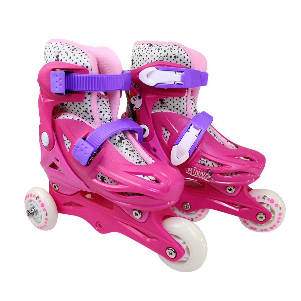 Patins Infantil Tri-line 2X1 Feminino Princesas Disney e Minnie 31-34 ...
