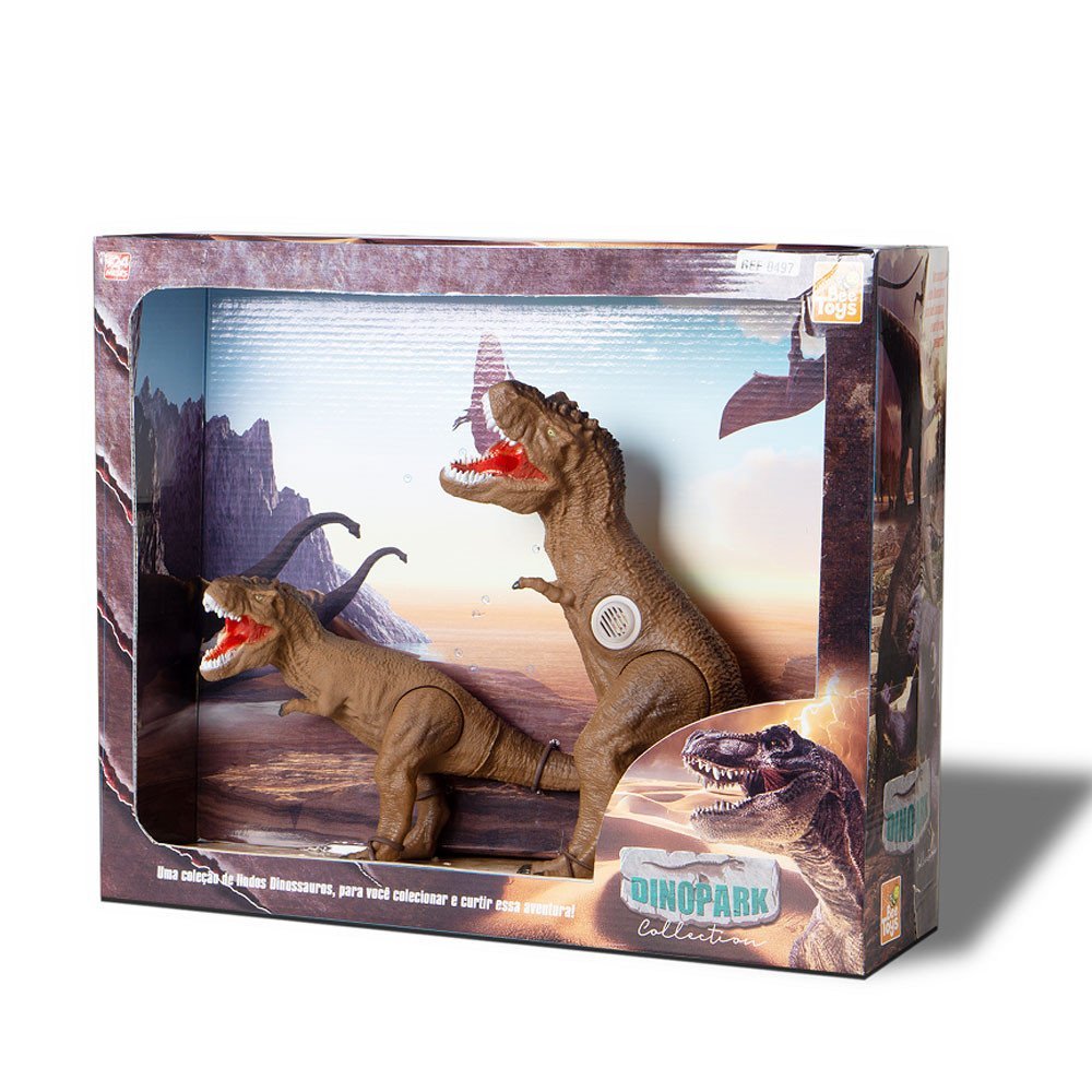 Dinossauro Rex Park com Filhote 498 Bee Toys | MadeiraMadeira