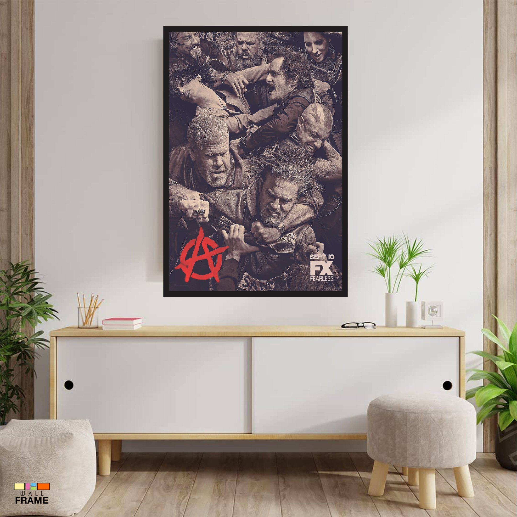 Quadro Pôster Série Filhos da Anarquia M1 60x90_Temp_6 | MadeiraMadeira