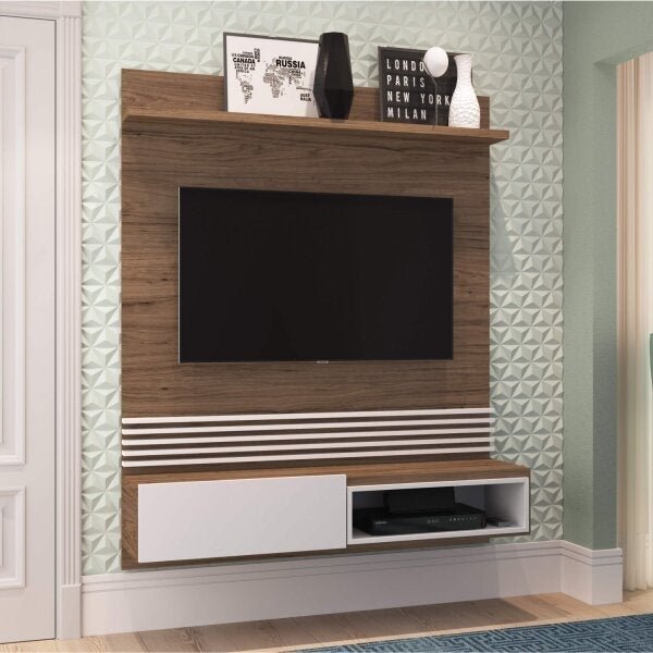 Painel para TV 55 Polegadas 1 Porta 1 Prateleira Estilare | MadeiraMadeira