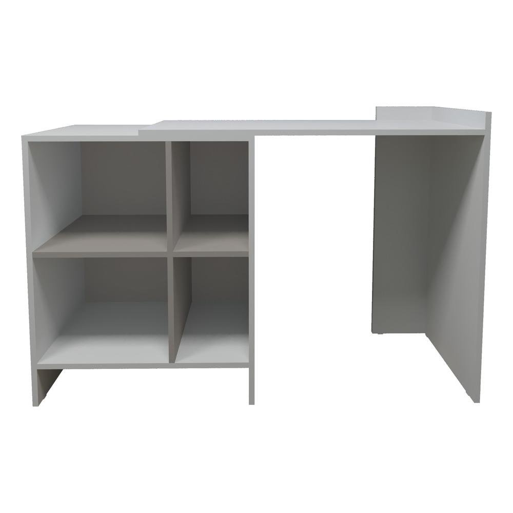 Escrivaninha/Mesa Office com Divisórias Multimóveis FG2562 Branca/Lacca ...