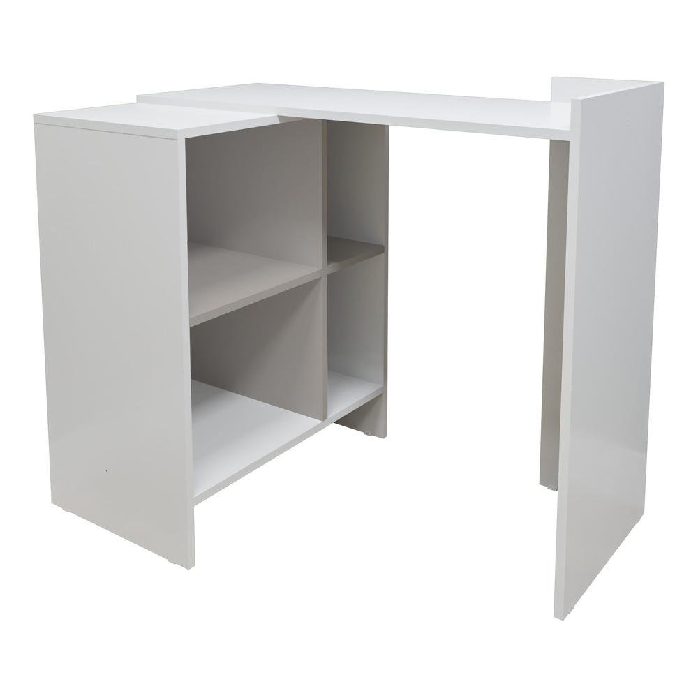 Escrivaninha/Mesa Office com Divisórias Multimóveis FG2562 Branca/Lacca ...