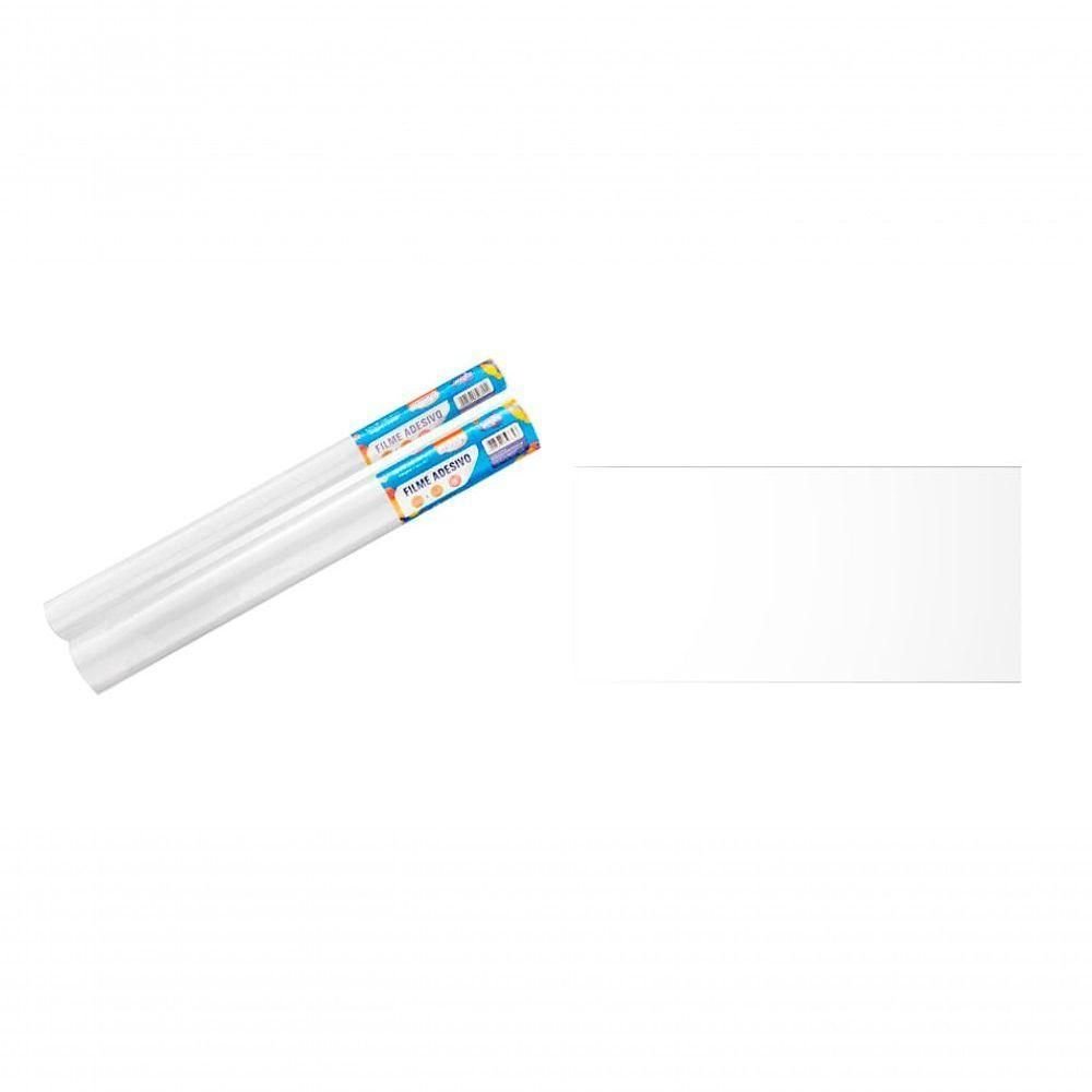 Rolo Plástico Adesivo Liso 45cm X 10m - Brw - Branco | MadeiraMadeira