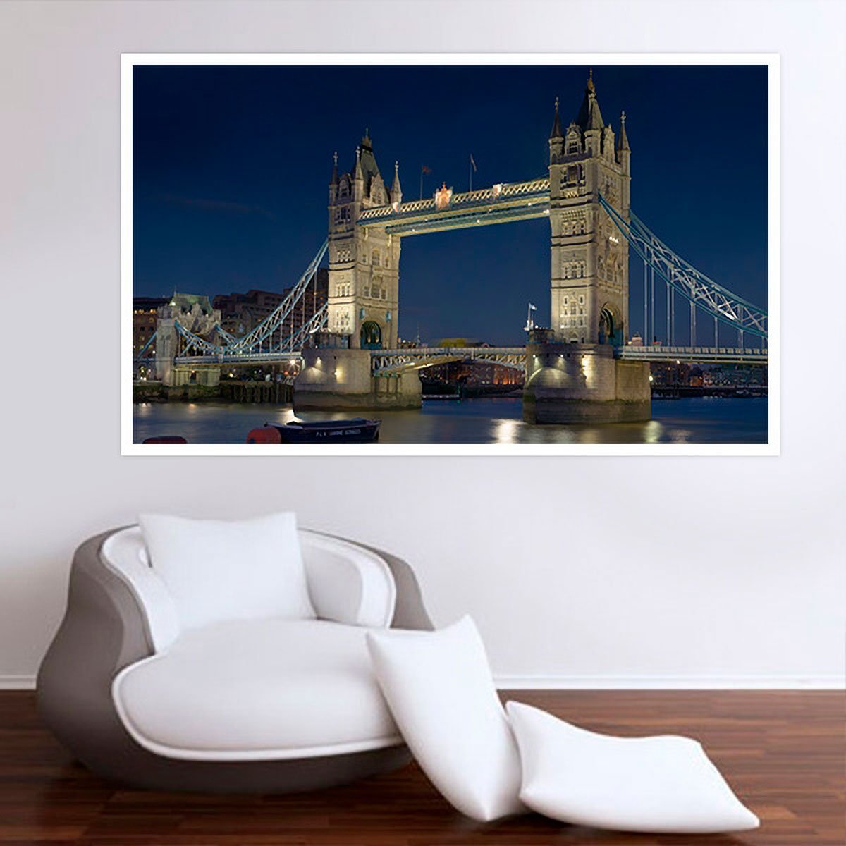 Painel Adesivo Para Parede Cidade Ponte-Grande 90x135cm | MadeiraMadeira