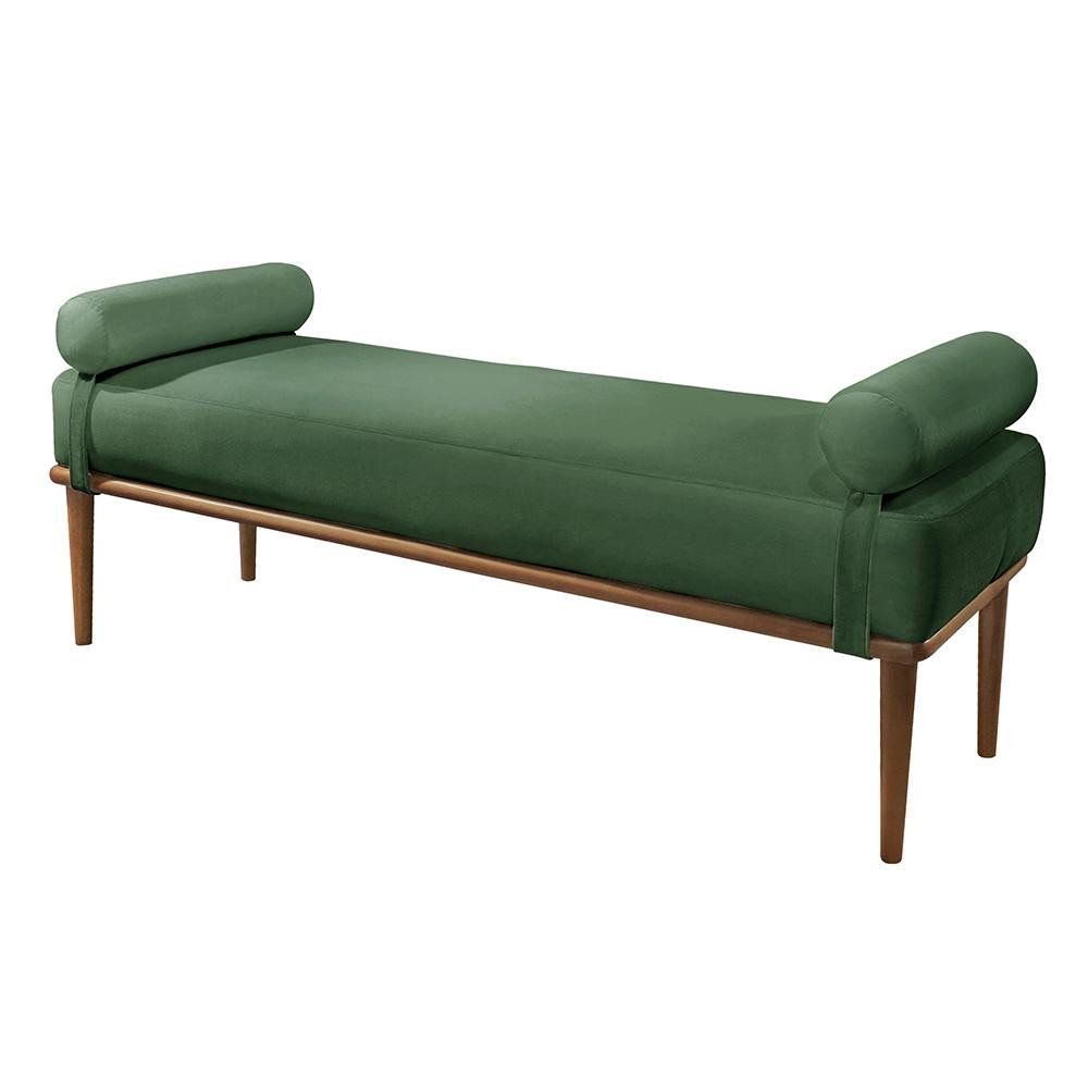 Recamier Banco Berlim Luxo Madeira Maciça Castellar Móbile Veludo Verde ...