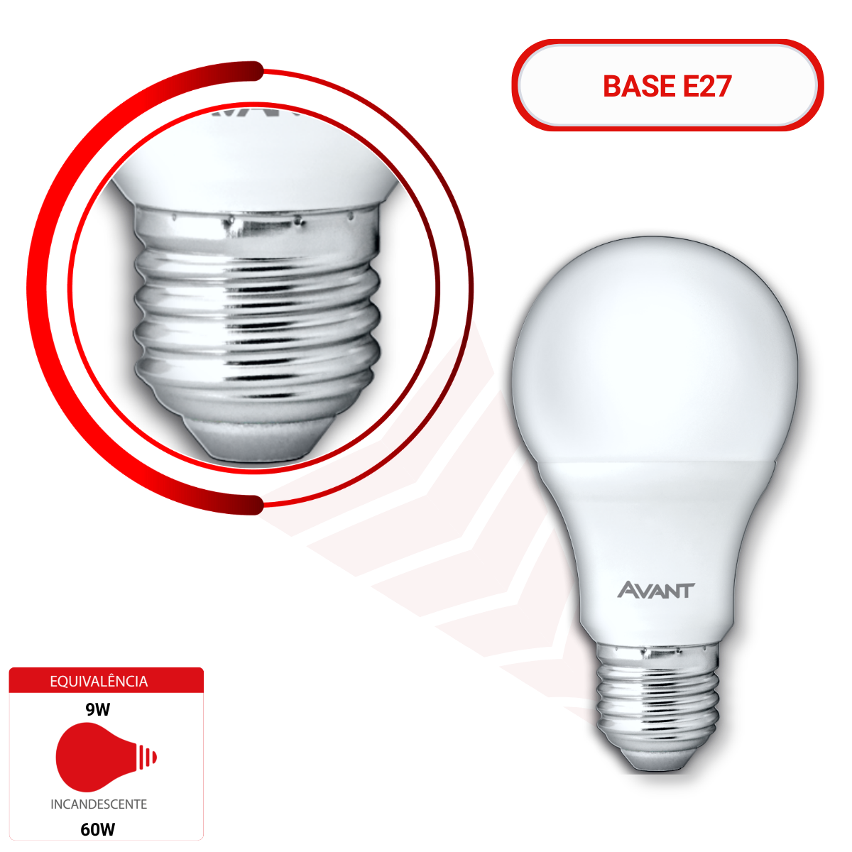 Kit 10 Lampada Led 9w Bulbo E27 3000k Branco Quente Avant - Branco ...