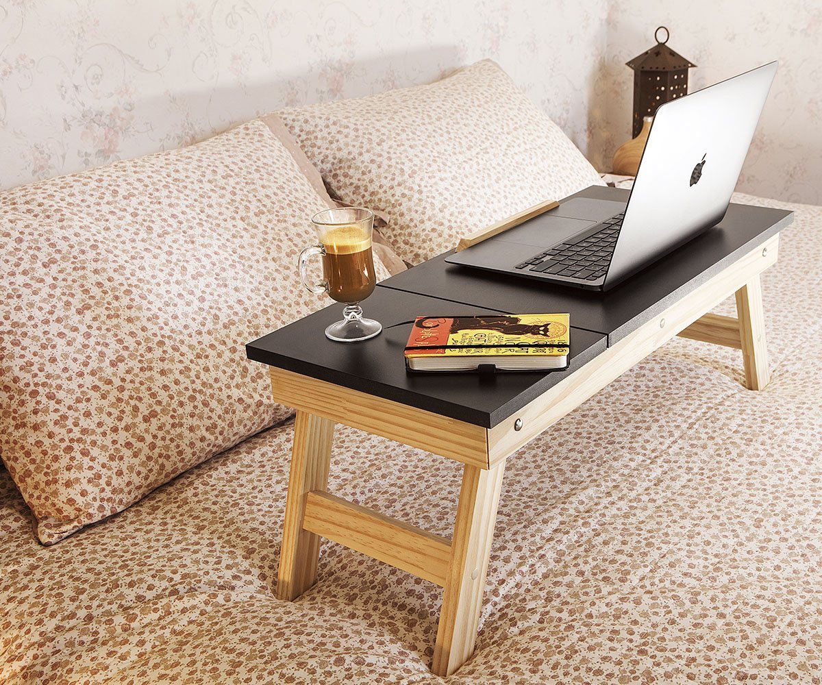 Base Suporte Para Notebook Dobrável Regulagem Altura Preto | MadeiraMadeira