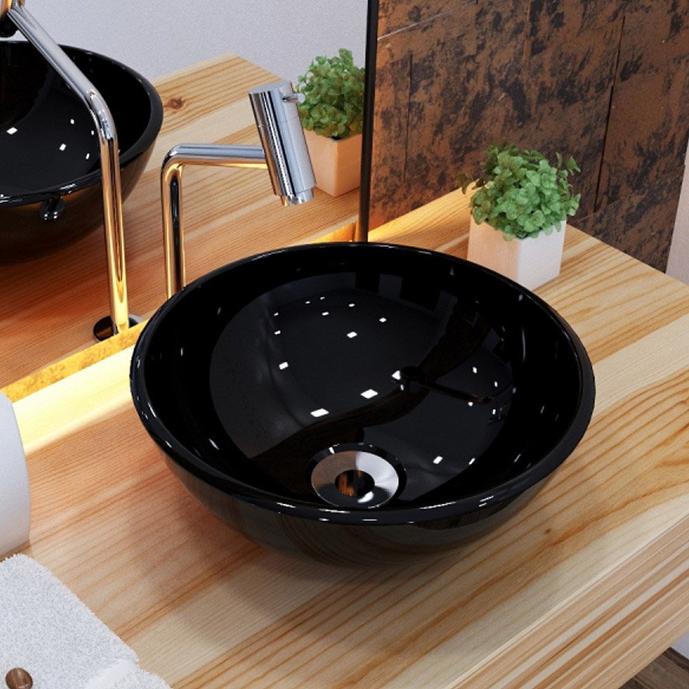 Kit 02 Cubas de Apoio Redonda C01 Para Banheiro R30W - Lyam Decor Kit ...