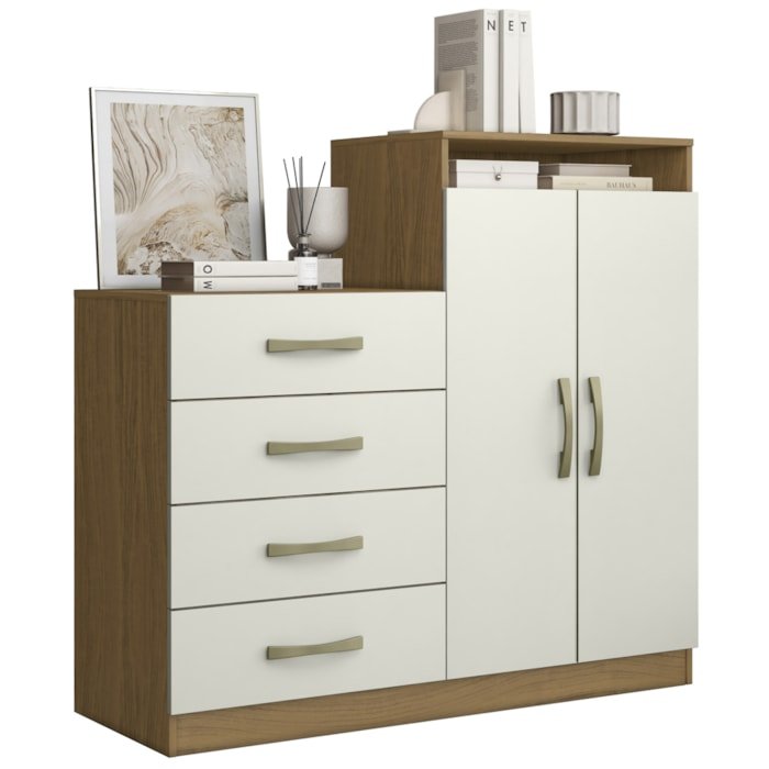 Comoda Sapateira 04 Gavetas 02 Portas 2004142 Atacama Off White ...