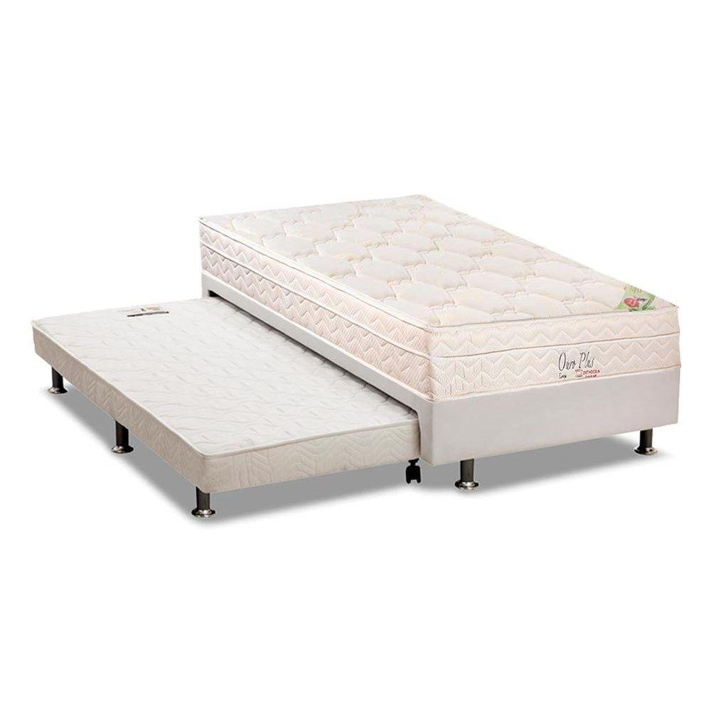 Cama Box c/Auxiliar Solteiro: Colchão Ortopédico Orthocrin Ouro Plus ...
