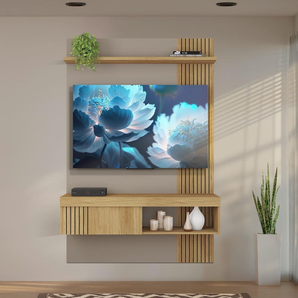 Painel para Tv até 45 Polegadas Suspenso 119cm Buriti Marrom Grace Shop ...