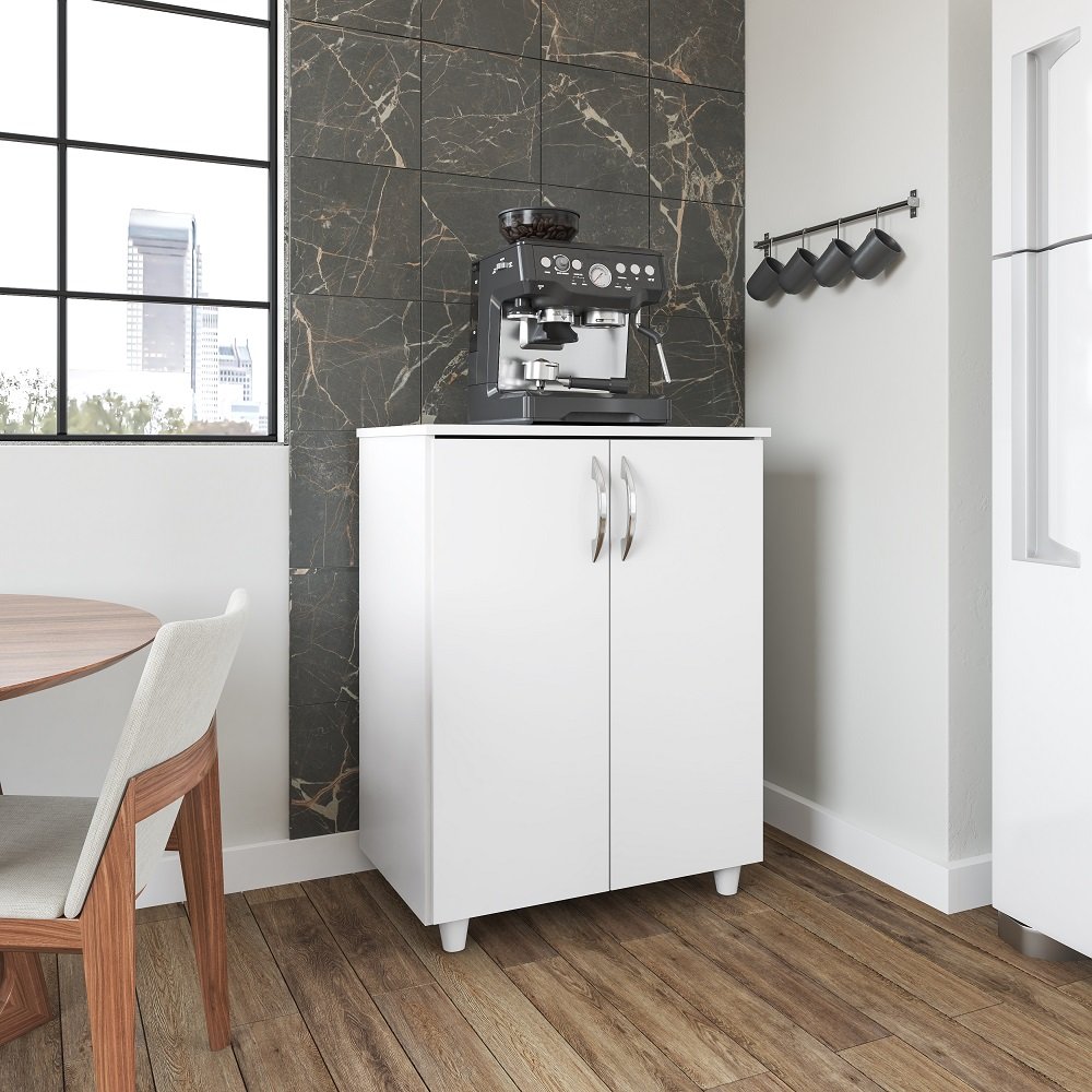 Balcão Multiuso 2 Portas 61cm Branco | MadeiraMadeira