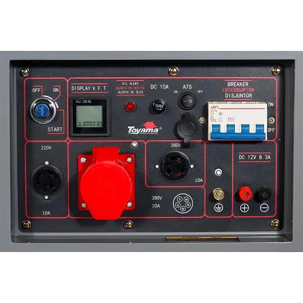 Gerador Diesel Cabinado 418 cc 6,5 KVA 251-072 Trifásico TOYAMA | MadeiraMadeira