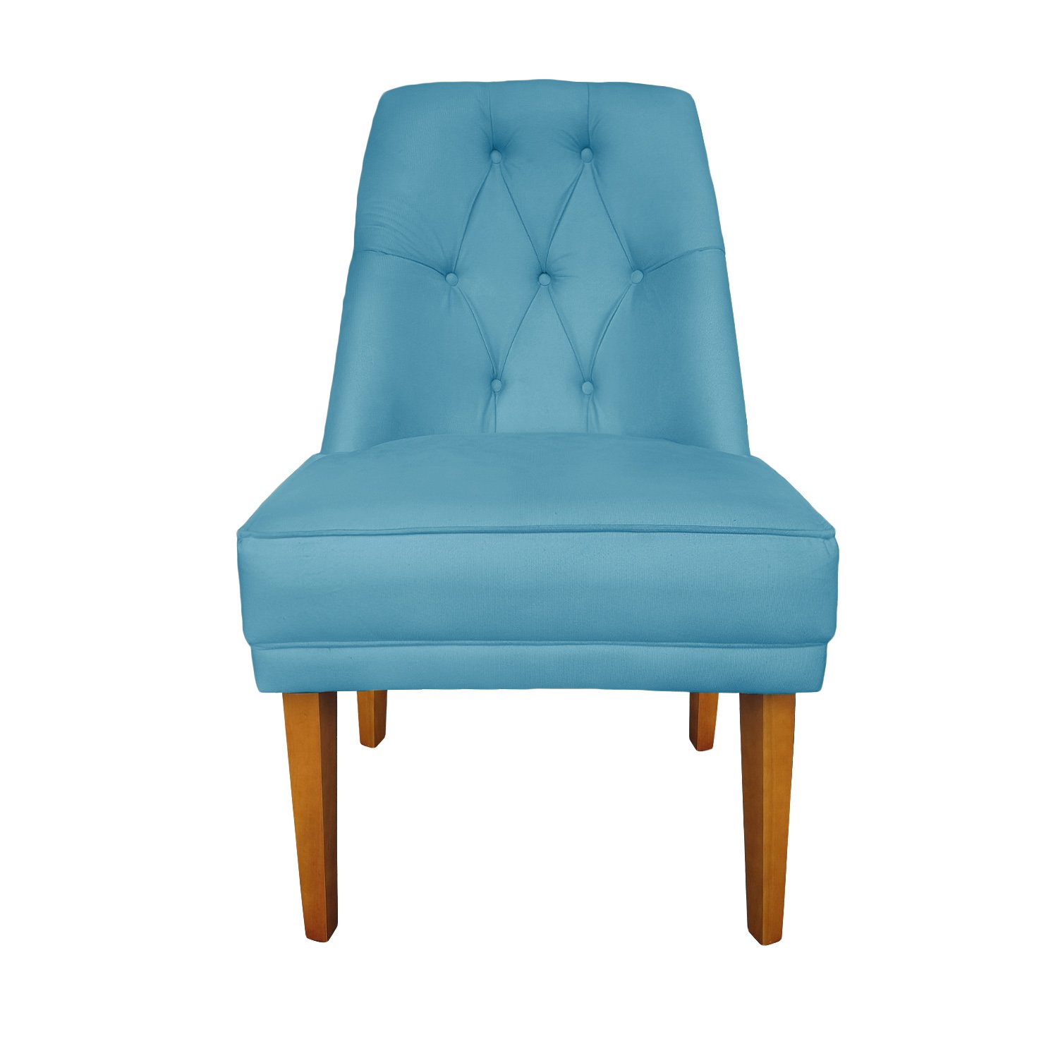 Cadeira Paris Suede Azul Turquesa Com Tachas - Malessa Decor ...