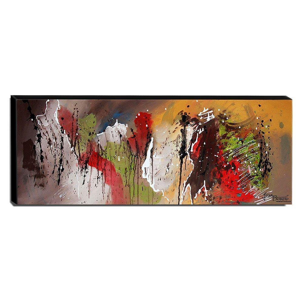 Quadro De Pintura Abstrato 40x105cm-1611 | MadeiraMadeira