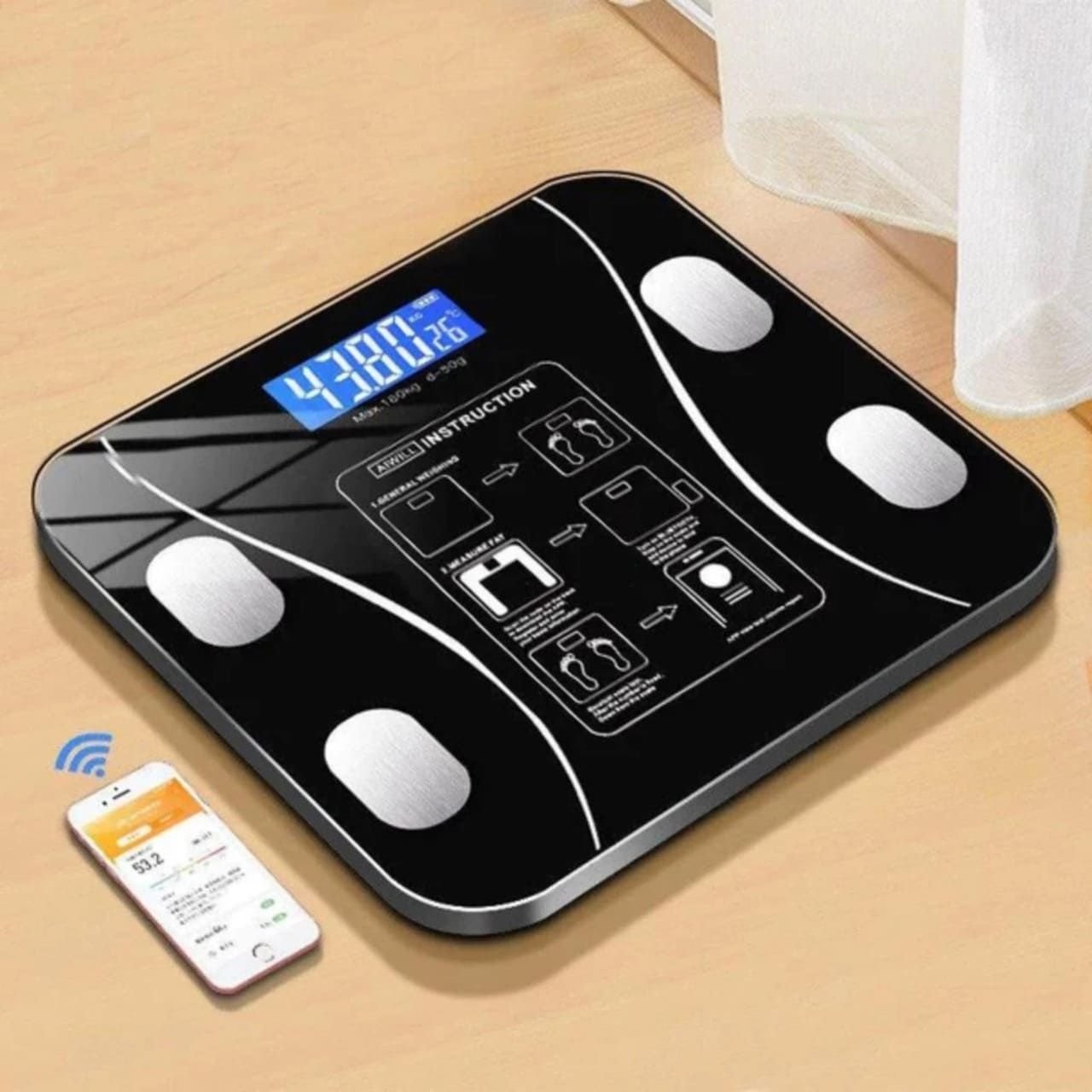 Balança Digital Corporal 180k Bioimpedância Aplicativo Bluetooth ...