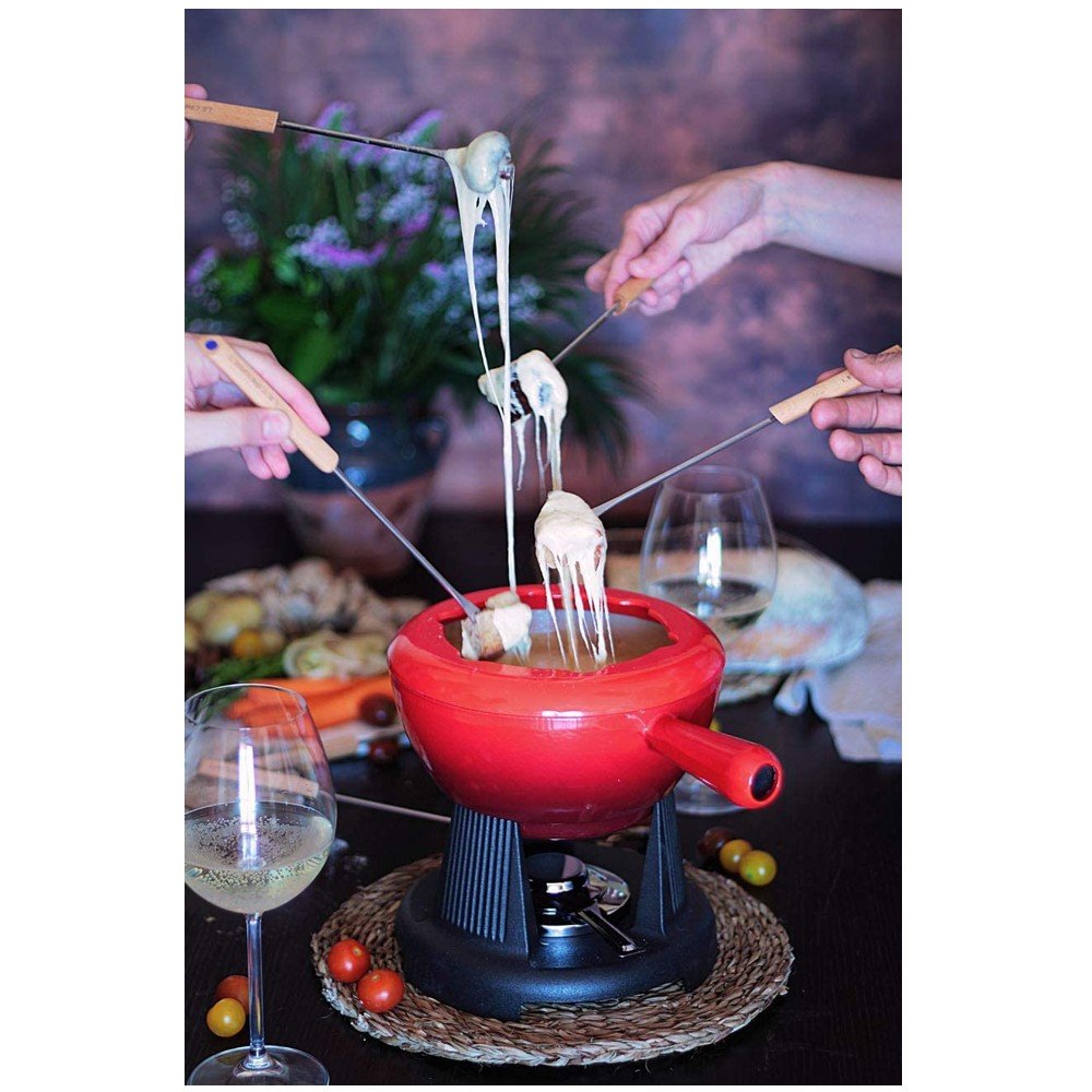 Fondue Carne E Queijo Oficial Le Creuset Laranja | MadeiraMadeira