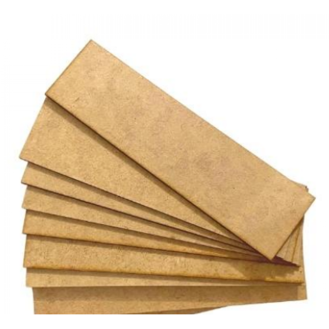 Chapa em MDF retangular 18x5cm MDF 3mm para artesanato | MadeiraMadeira