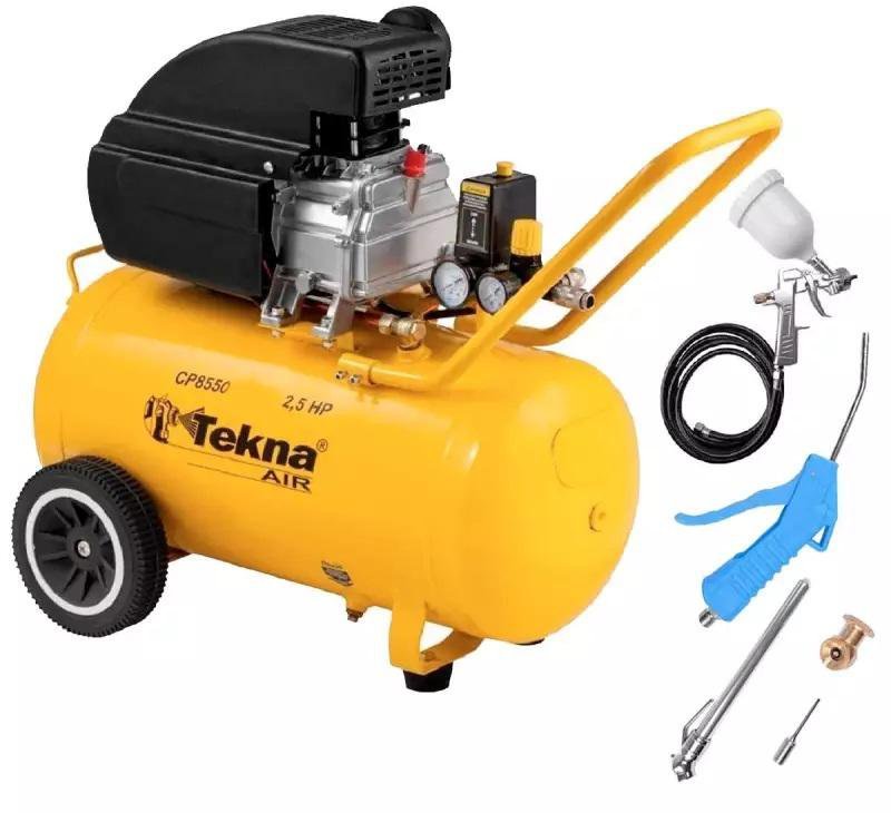 Compressor De Ar 50 Litros 2,5 Hp 8,5 Pés Cp8550 Tekna + Kit ...