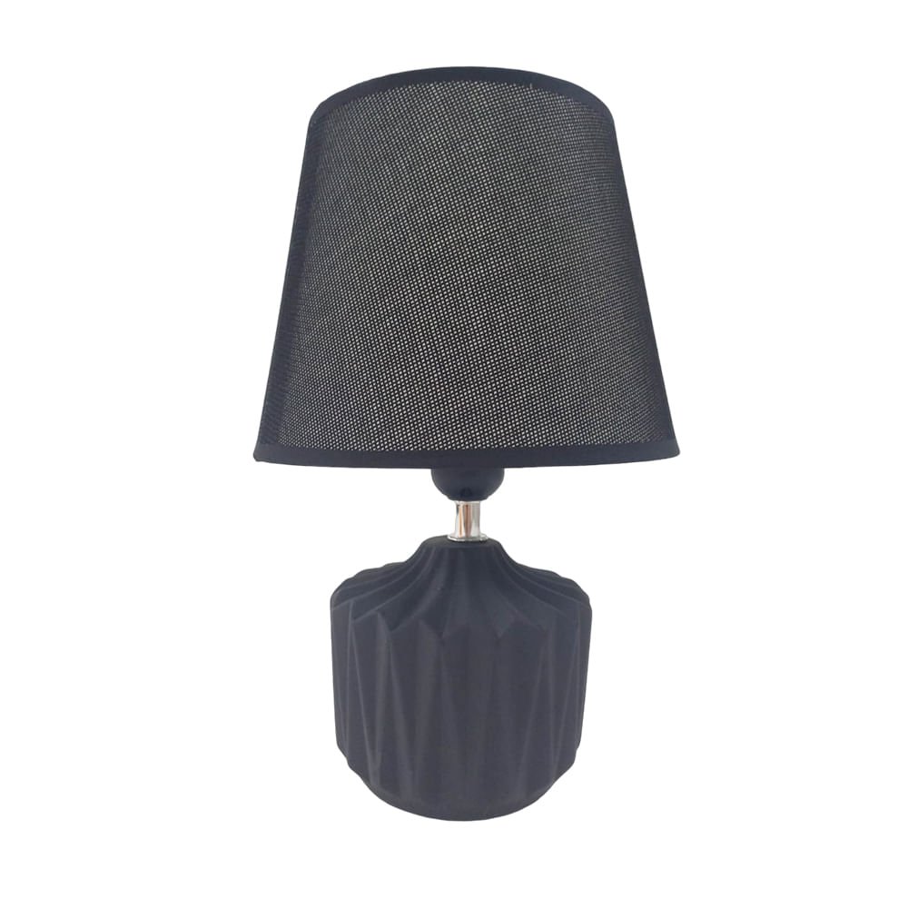 Abajur Boho Chic 40w 29x9cm Preto - Fix Mattel | MadeiraMadeira