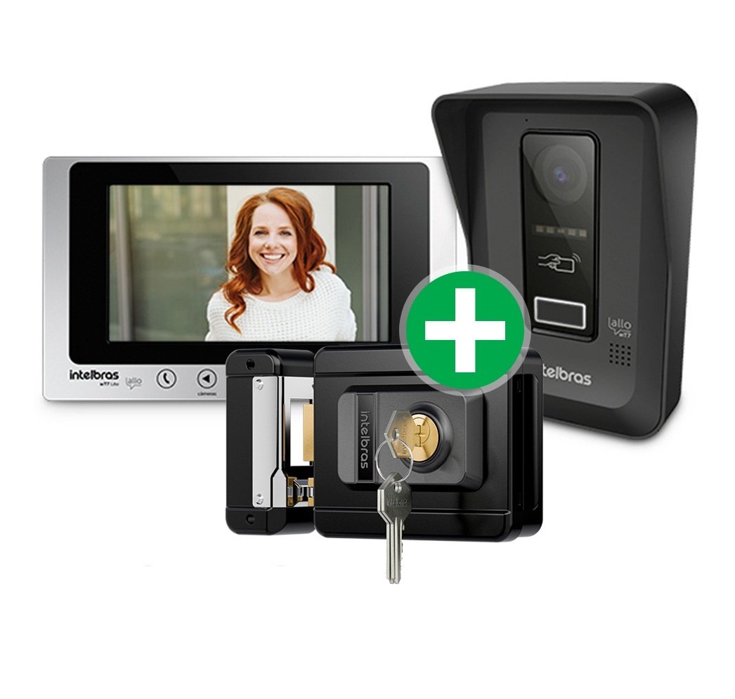 Interfone Video Porteiro Wifi Wireless Via App Intelbras Allo Wt7 Lite ...