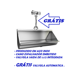 Mictório Coletivo Inox 1 Metro | MadeiraMadeira