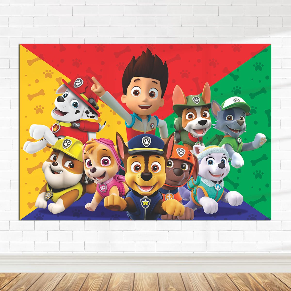 Painel Decoração de Festa Aniversário Patrulha Canina 2 - 100x70 cm ...