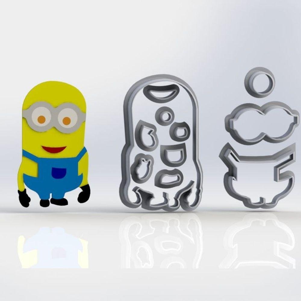 Cortador Kit Minions 04 Personagens Modulares Tamanho 7cm | MadeiraMadeira