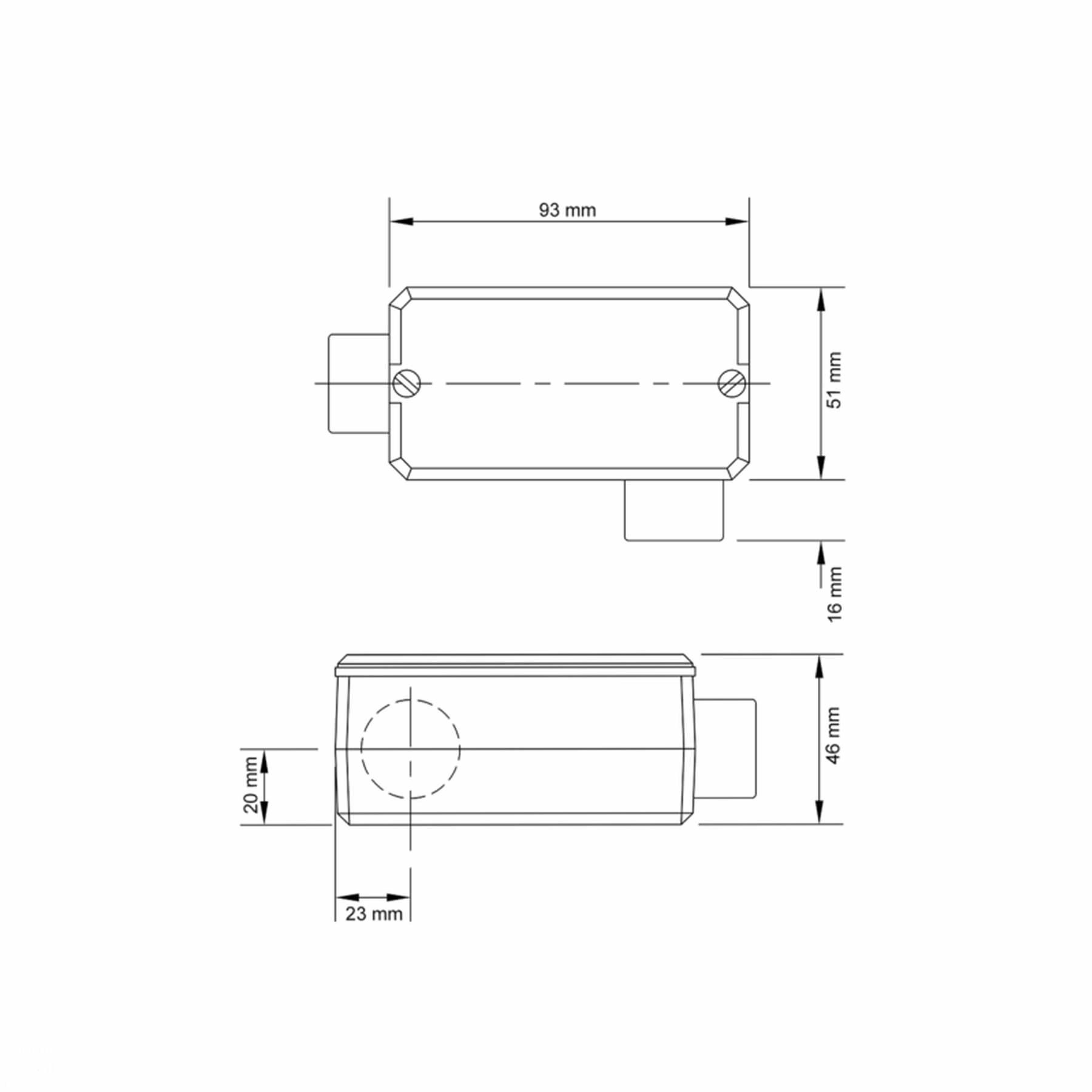 Condulete fixo 3/4" tipo "LL" - com tampa / rosca BSP / com pintura ...