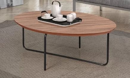 Mesa de Centro Oval Viena cinamomo | MadeiraMadeira