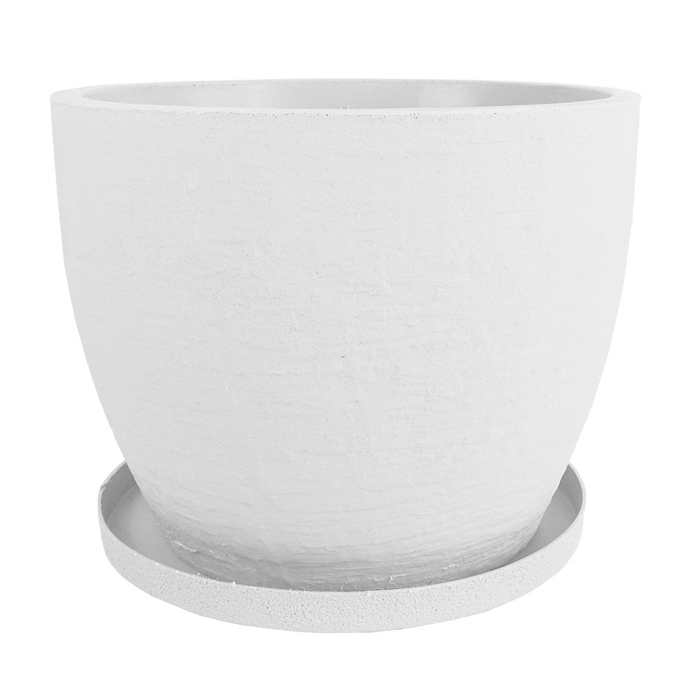 Vaso Para Plantas E Flores Com Prato Decorativo Polietileno Roma M Mix ...