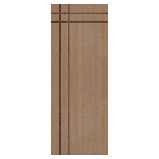 Porta de madeira laminada com friso decorativo PLF - 16 Angelim ...